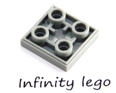 12 LEGO Light Bluish Grey Tile 2 x 2 Inverted (11203) - 12 Pieces ...