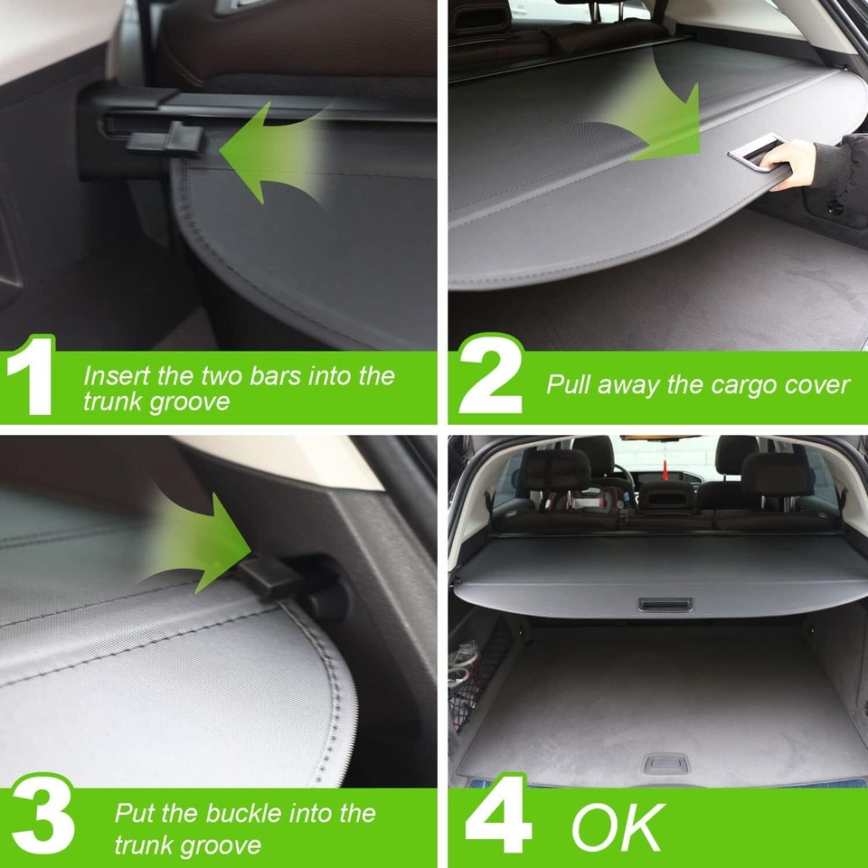 For Toyota Highlander 2020-2024 OE Style Rear Trunk Security Shield ...