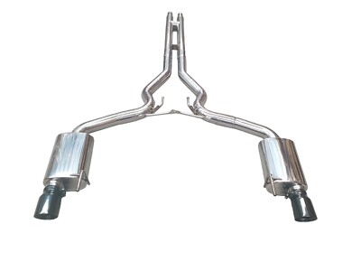 CAT BACK EXHAUST for FORD MUSTANG 2015-17 3 INCH H PIPE BLACK TIPS V8 ...