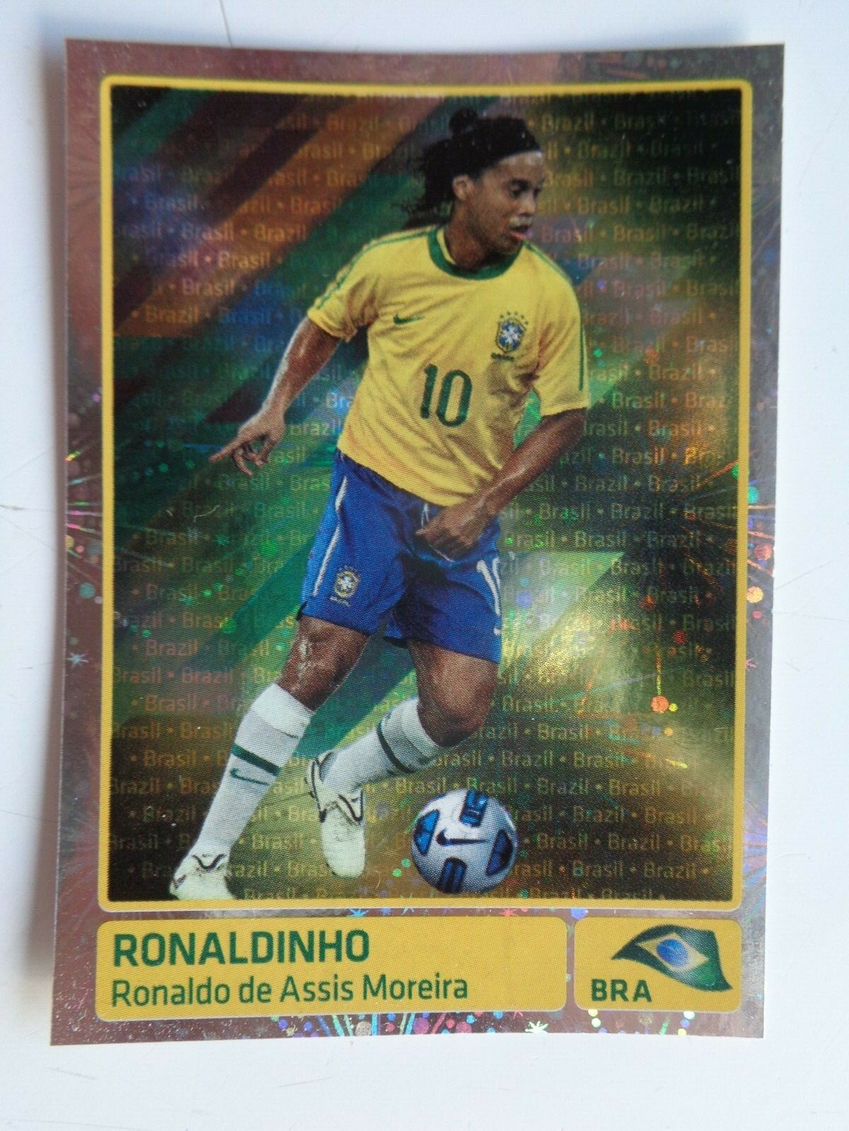 PANINI Copa America 2011 RONALDINHO Brasil Sticker Foil # 343 RARE | eBay