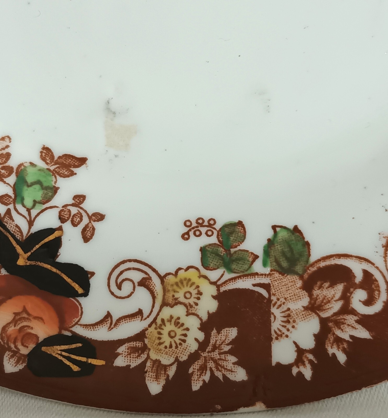 ART DECO DORIC CHINA TEA PLATE BONE CHINA SIDE PLATE BROWN AND WHITE ...