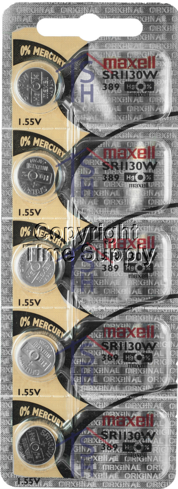 Maxell 389 SR1130W SR1130 V389 D389 Watch Battery ( 5 PC ) | eBay