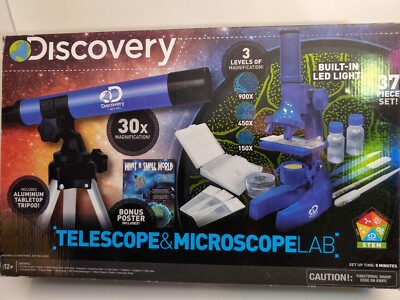 37-Piece Discovery Telescope & Microscope Combo Set 79997A-BL - New | eBay