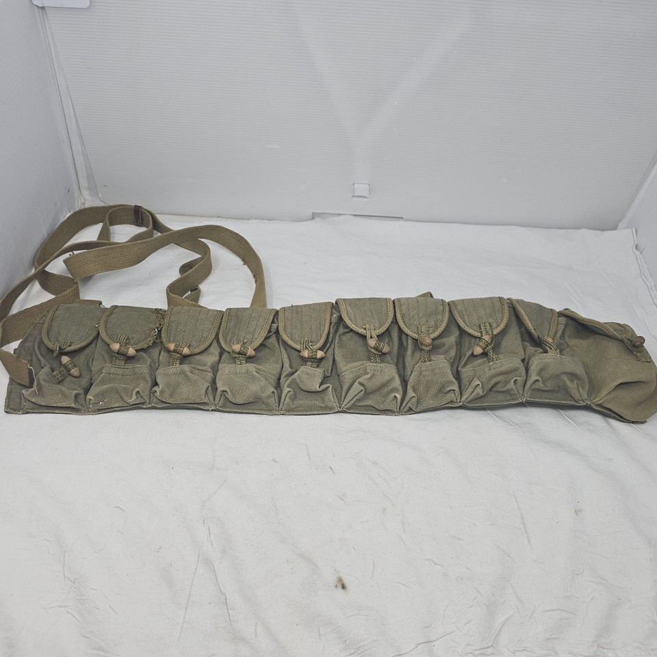 Captured Viet Cong SKS chest rig ammo bandoleer North Vietnamese Army ...