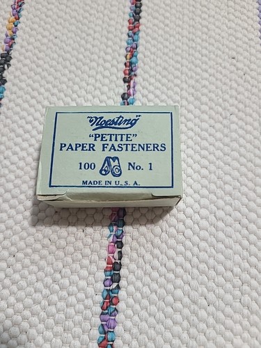 NOESTING Petite Paper Fasteners No. 1 Vintage, Made in USA | eBay