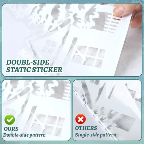 Extra Large Window Clings Winter Spring Village Decorations 47.24 x ...