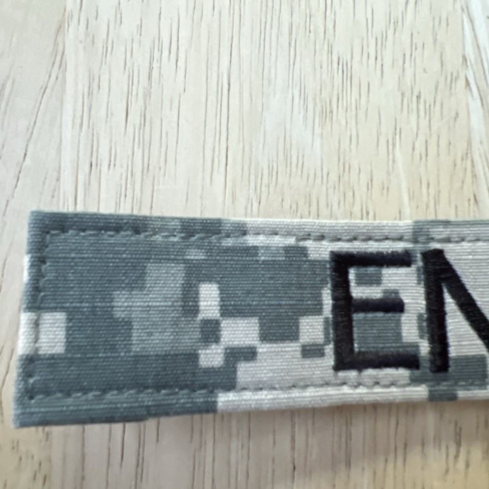 MILITARY PATCH Digital Camo HOOK AND LOOP ACU TAPE WITH NAME ENG | eBay