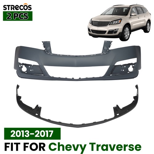 Front Bumper Cover Assembly Kit Set For 2013-2017 Chevy Traverse Lower ...
