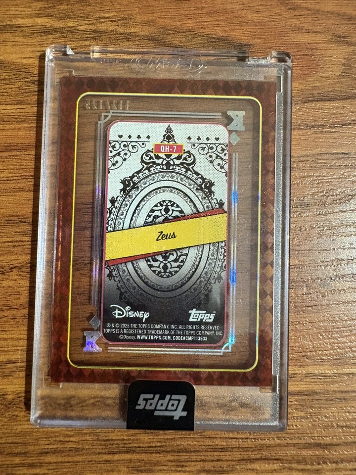 2025 Topps Mint Disney Queen of Hearts Playing Cards Zeus King Of ...