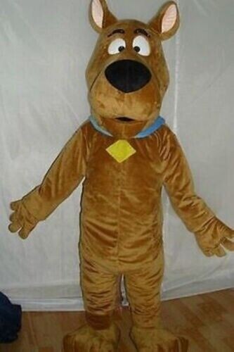 doo dog brown character fancy dress Cartoon Mascot Costume Adult Suit ...