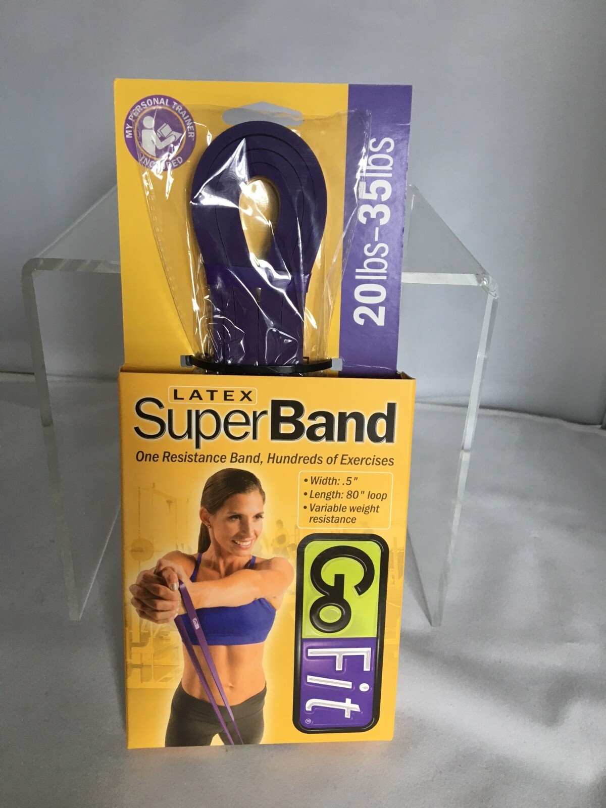 GoFit+Super+Band-+One+Resistance+Band+20lbs-35lbs+Purple for sale ...