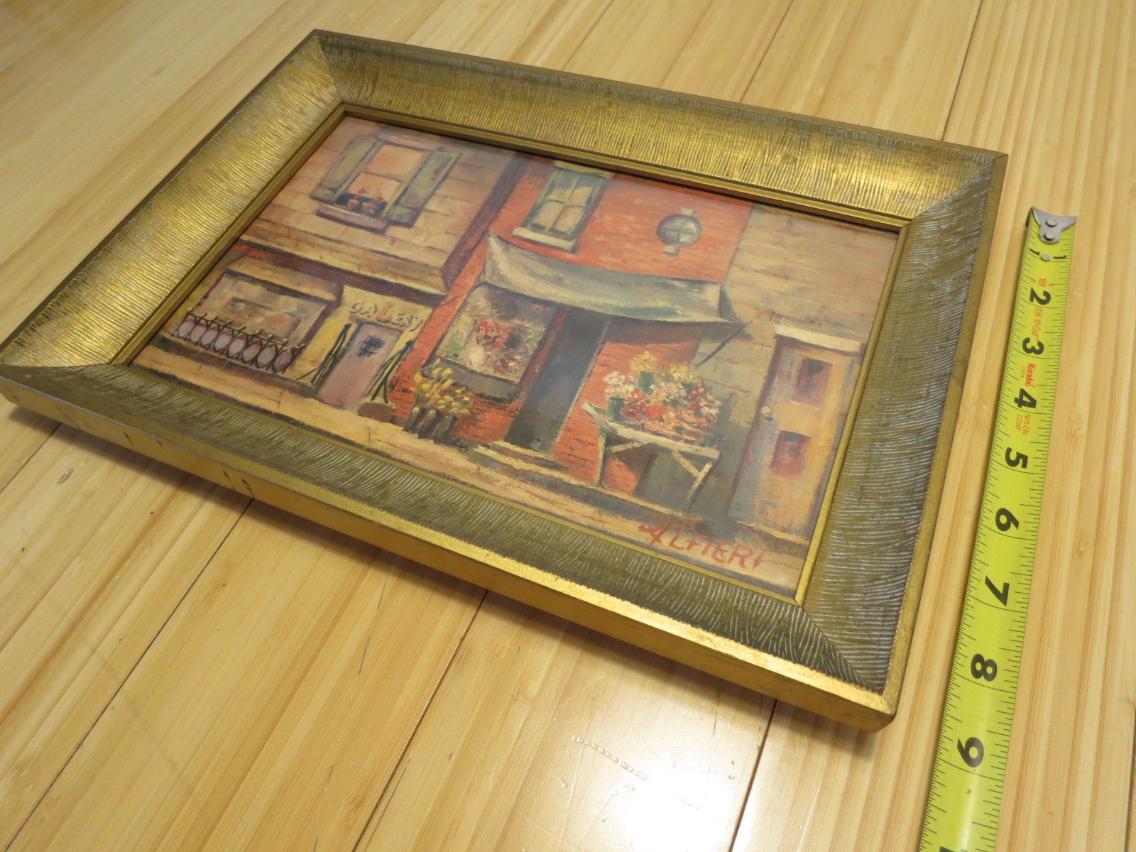 Antique Vintage Philip Alfieri NYC Print Street Scene FLOWER SHOP SS ...