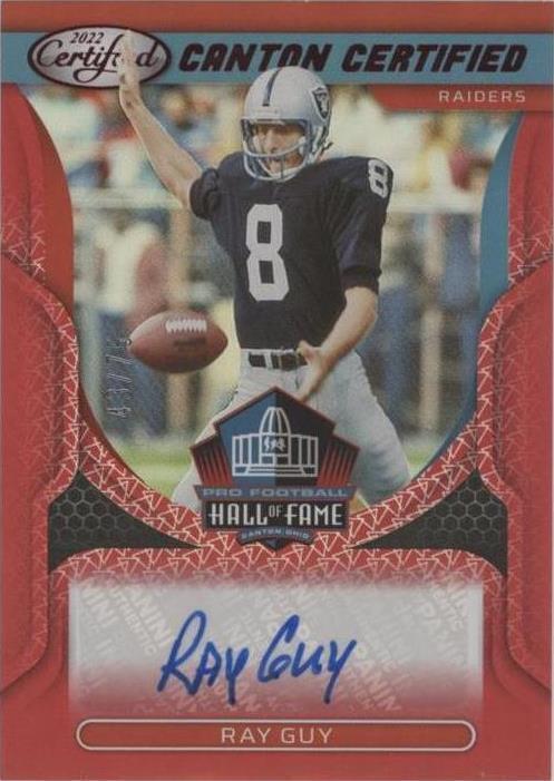 2022 Panini Certified - Canton Certified Signatures Ray Guy #CCS-RG ...