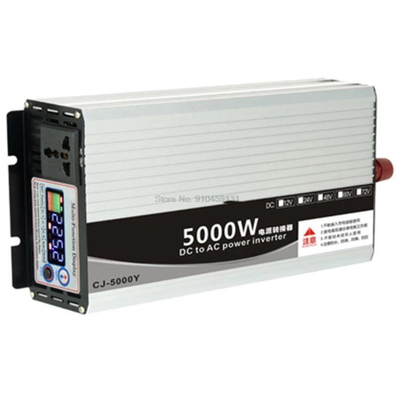 CJ-5000W Digital Display DC-AV Inverter DC-AV Converter Solar Household ...