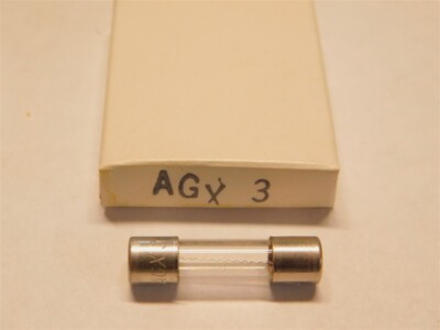 5 Bussmann AGX3 Formally 8AG 3A Fast Acting Glass Cartridge Fuses 1/4 x ...