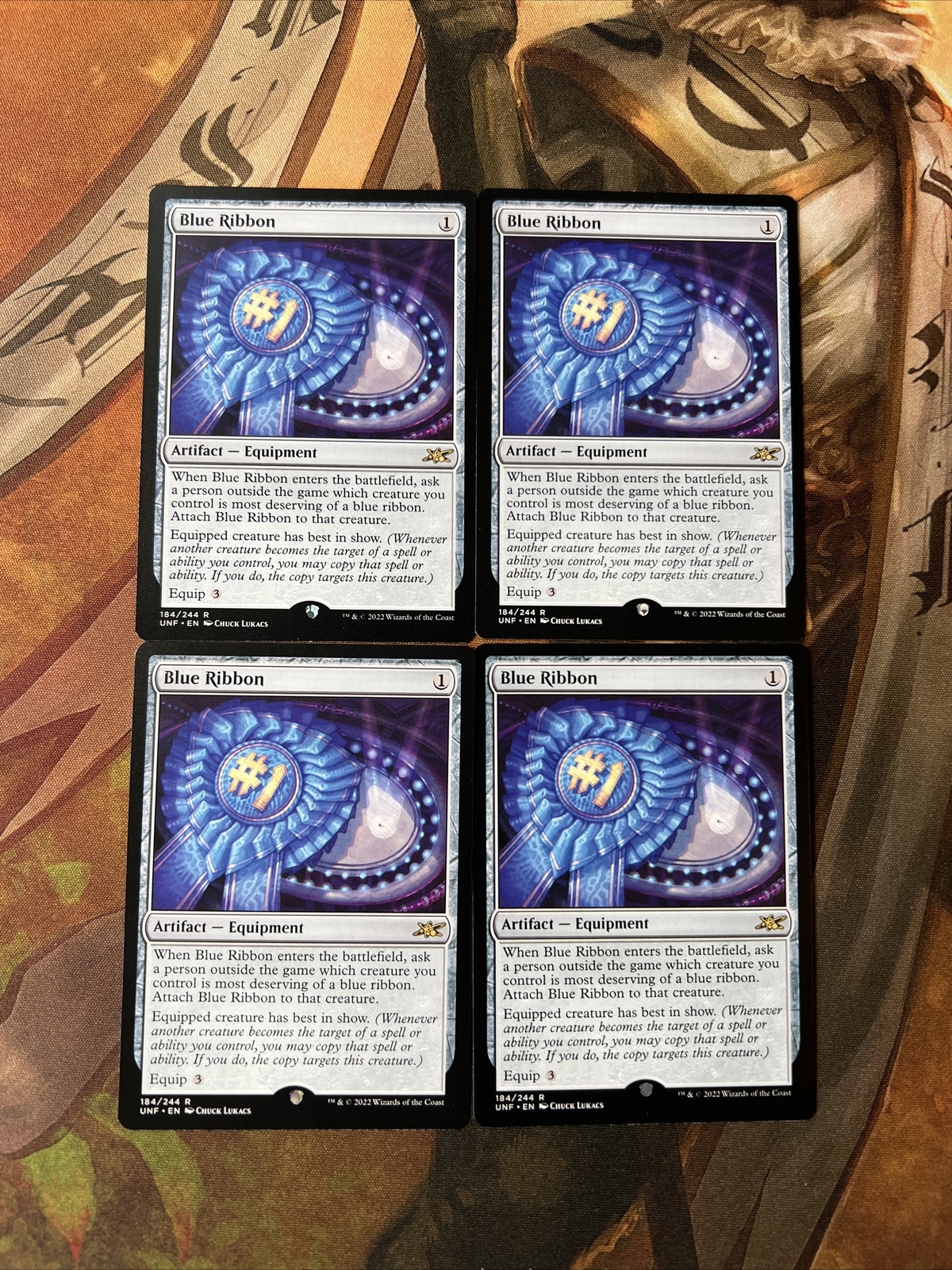 BLUE RIBBON x4 mtg NM Unfinity 4 Rare | eBay