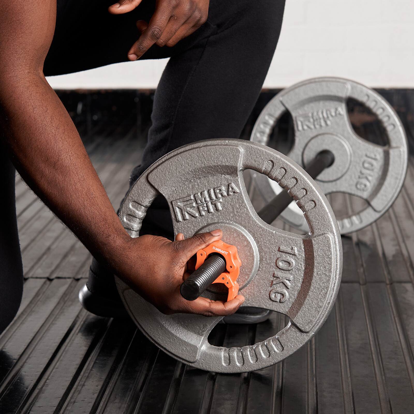 Mirafit 1" Standard Gym Weight Bar Collars Barbell/Dumbell Locking ...