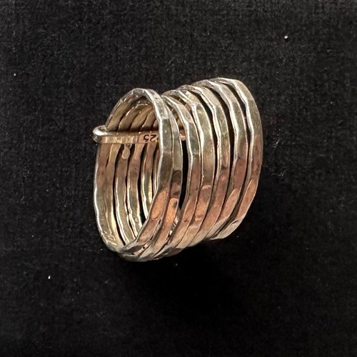 Vintage Layered Ring Size 7.25 MARKED 925 STERLING SILVER Jewelry Lot F ...