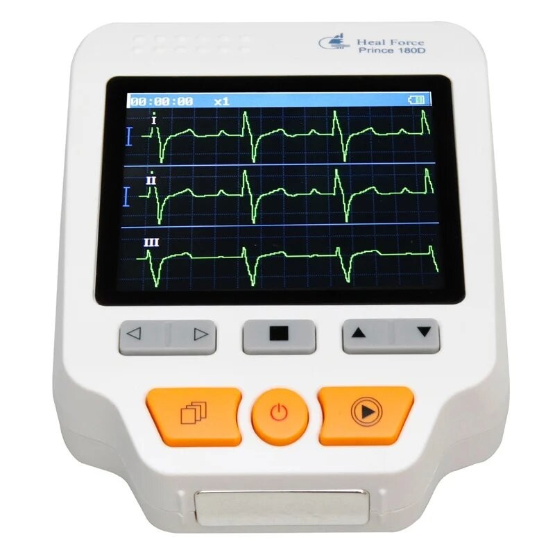 Heal Force Prince 180D Handheld ECG/EKG Machine - Compact Heart Monitor ...