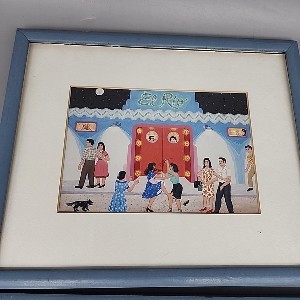 Vintage Pair Framed Print Making Tamales & El Rio Familia by Carmen ...