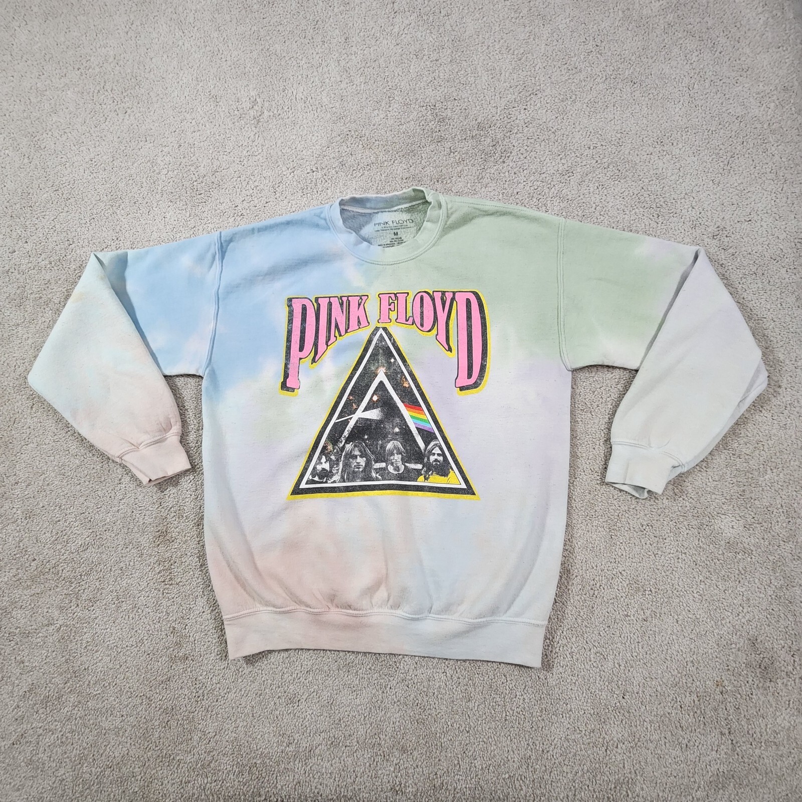 Pink Floyd Tie Dye Pull Over Sweatshirt Dark Side Of The Moon Medium | eBay