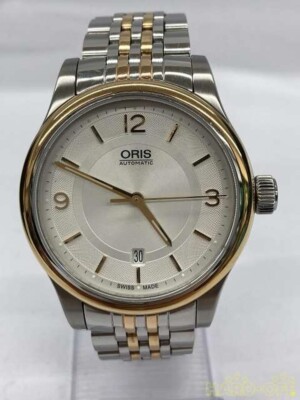ORIS 7594 Automatic Men's Watch Classic Date Silver Dial Used From ...