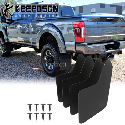 Truck Mud Flaps Splash Guards Flexible Fender Flares Black for Ford F ...