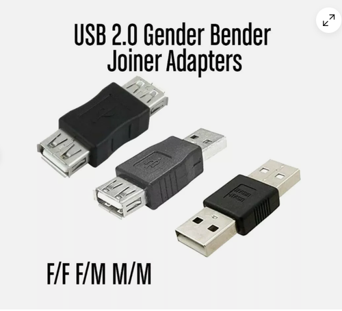 3Pcs USB 2.0 MALE FEMALE Gender Bender Joiner Adapters for Computer ...