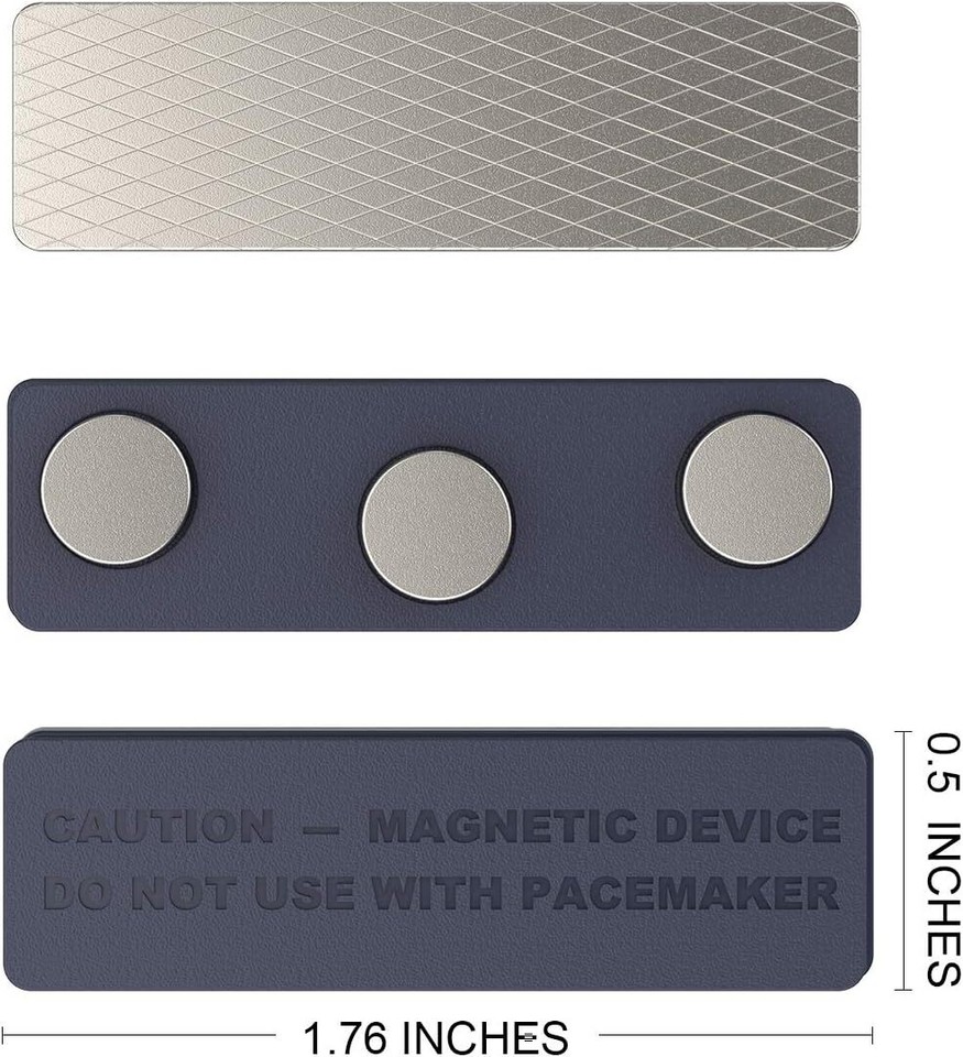 Magnetic Name Badge Backing - Name Tag Faster with Adhesive Magnet ...