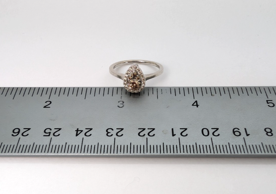Le Vian 14K White Gold Teardrop Chocolate Diamond Ring P174A Fox 617 | eBay