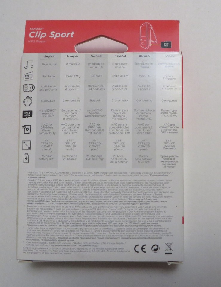 SanDisk Clip Sport MP3 Player 8GB Blue Pink Yellow New! Vintage! | eBay