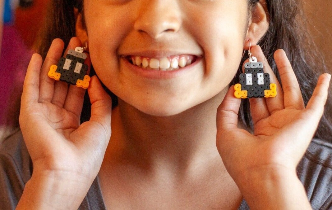 Handmade Perler Bead Nintendo Pixel Art Super Mario Bob-Omb Bomb Dangle ...