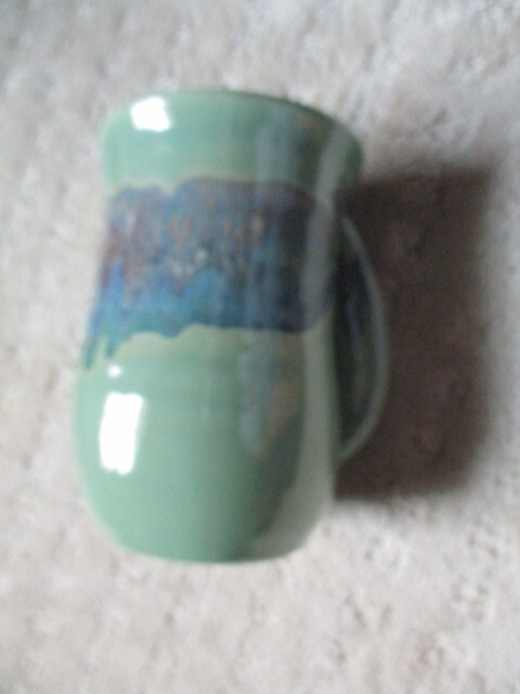 Neher Pottery Glaze Clay In Motion Right Handed Hand Warmer Mug 2014 ...