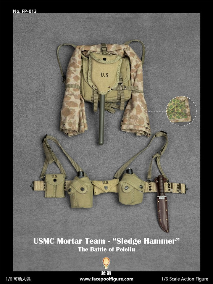 Facepoolfigure USMC Marine mortarman Sledgehammer 1/6 Scale Action ...