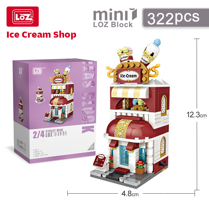 LOZ Mini Blocks Sets Food Street View Building Blocks Micro Bricks with ...