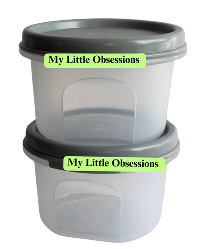 Tupperware New Set 2 Modular Mate Mates Round #1 Containers Greystone ...