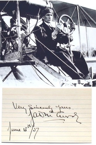 John McCurdy Autograph Aviation Pioneer 1st Brit Fly Plane British ...