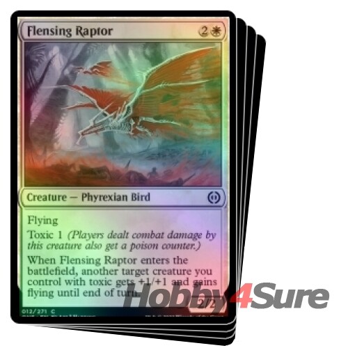 Foil Flensing Raptor X4 M/NM Magic: The Gathering MTG Phyrexia: All ...