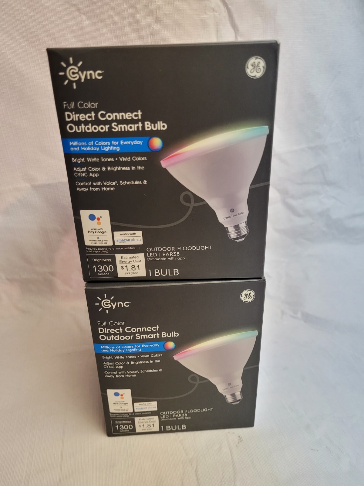 2 GE CYNC Direct Connect WiFi Full Color Changing Outdoor LED Smart ...