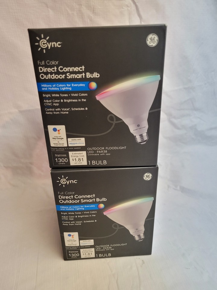 2 GE CYNC Direct Connect WiFi Full Color Changing Outdoor LED Smart ...