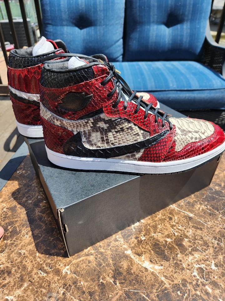 Air Jordan 1 Authentic Custom Python Skin 13 Us | eBay