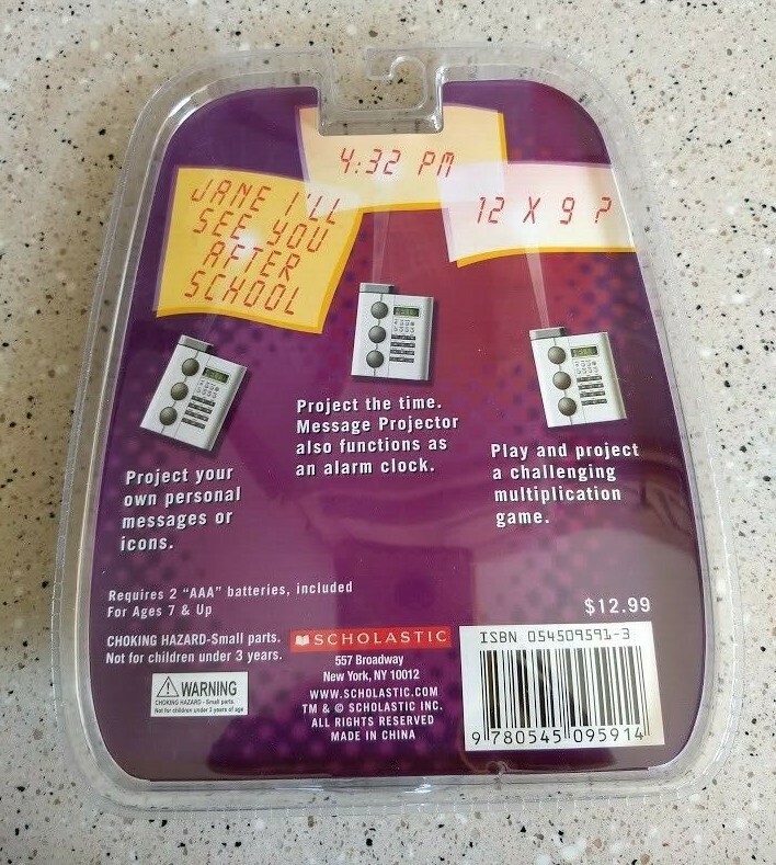 NEW Scholastic Message Projector Alarm Clock Multiplication Game ...