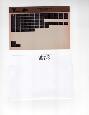 Yamaha '86 YFM225S Moto-4 Parts List Manual Microfiche | eBay