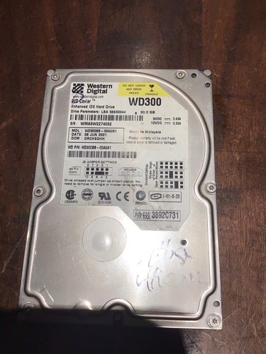 Western Digital Enhanced IDE Hard drive Mod WD300BB-DOAUA1 80gb | eBay