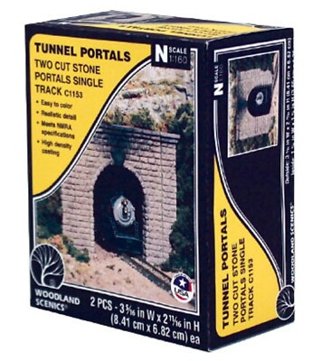 Woodland Scenic 1153 N Scale Cut Stone Model Train Portals (Two pcs ...