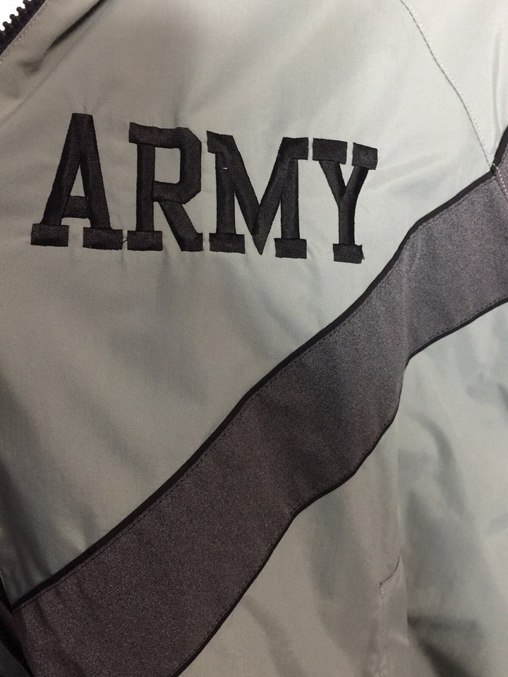 US Army IPFU PT Zip Jacket USGI Digital Reflective Windbreaker Large ...