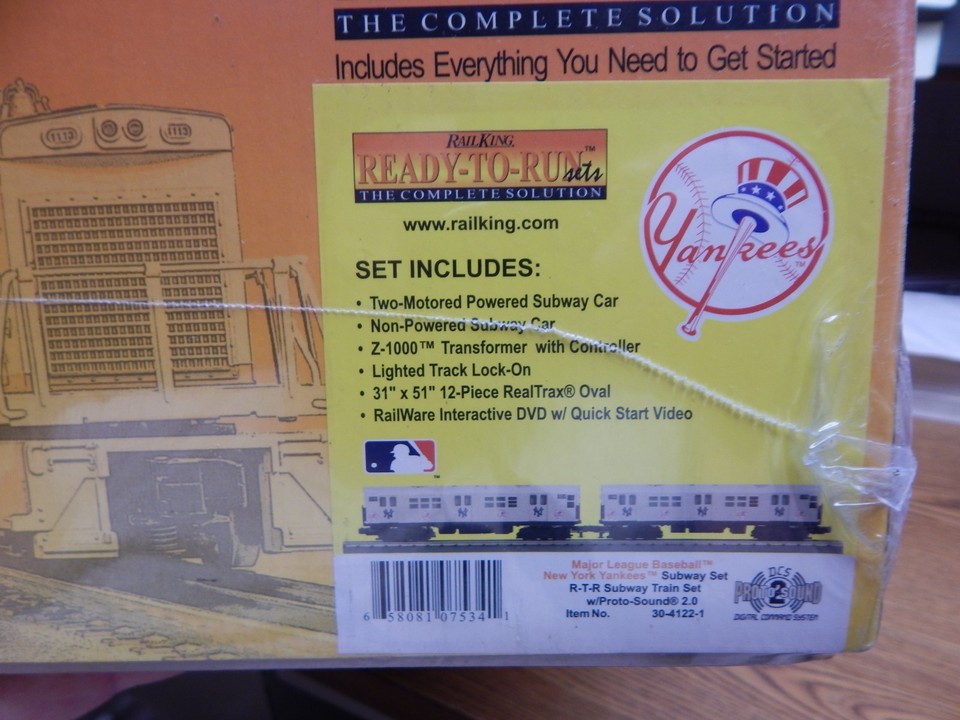 MTH RAIL KING 30-4122-1 SUBWAY SERIES SET SEALED YANKEES NIB O GAUGE ...
