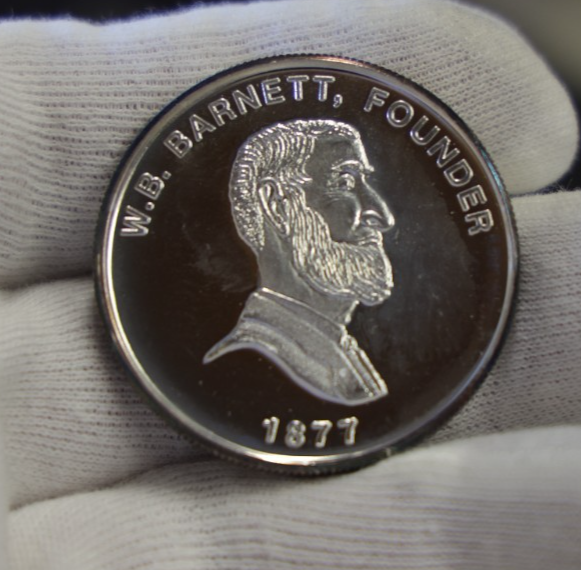Silver 1 oz Round Barnett Bank .999 Silver Founded 1877 PROOF | eBay