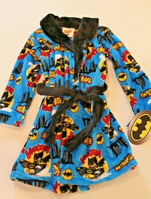 Justice League Batman Belted Fleece Robe Toddler Boy Size 3T NEW | eBay