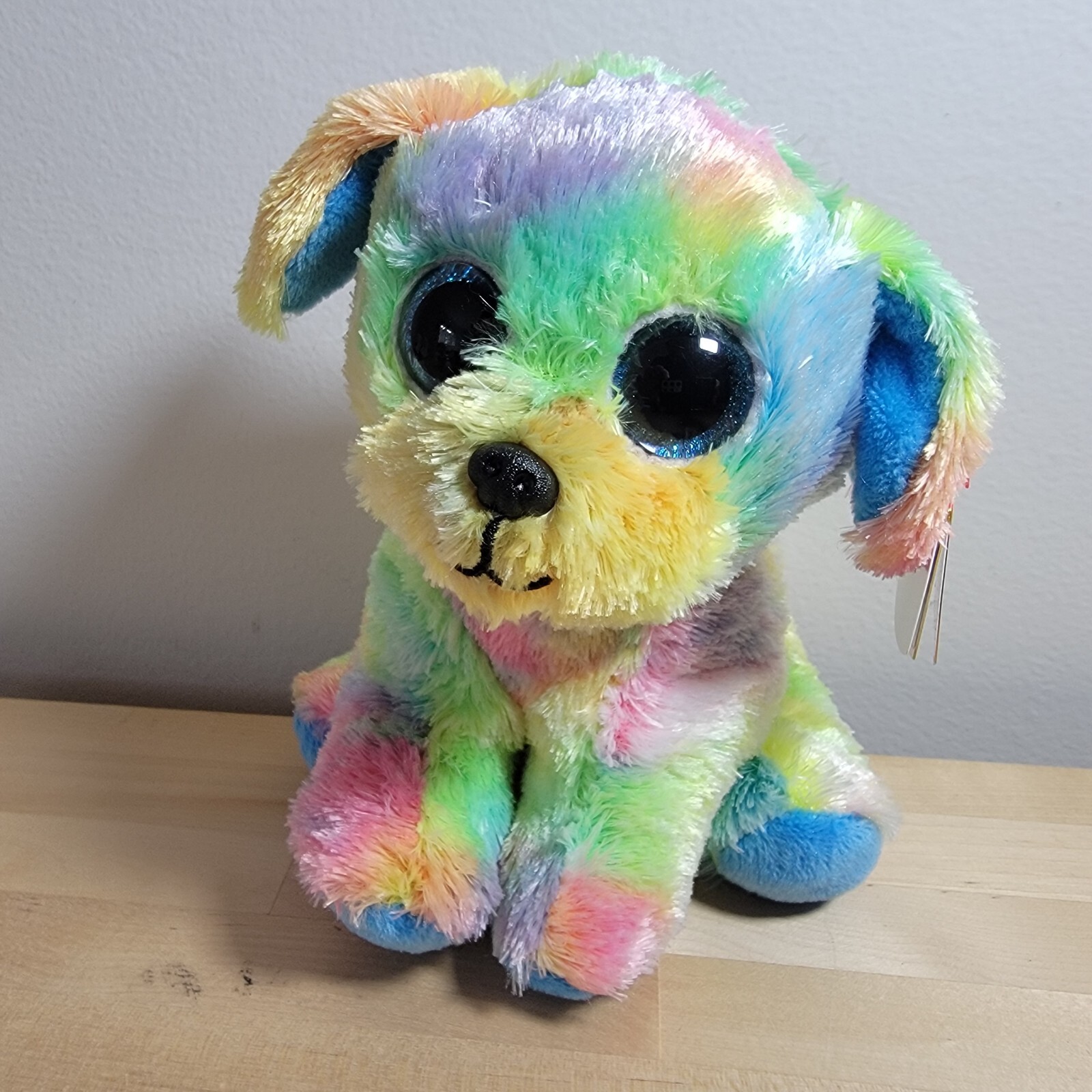 Ty Beanie Baby Boos MAX Autism Awareness Day 4/02 Tie Dyed Dog (6 Inch ...
